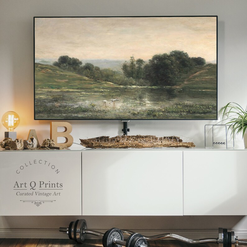 Vintage Wetlands Landscape Art for Samsung Frame TV (digital Download ...