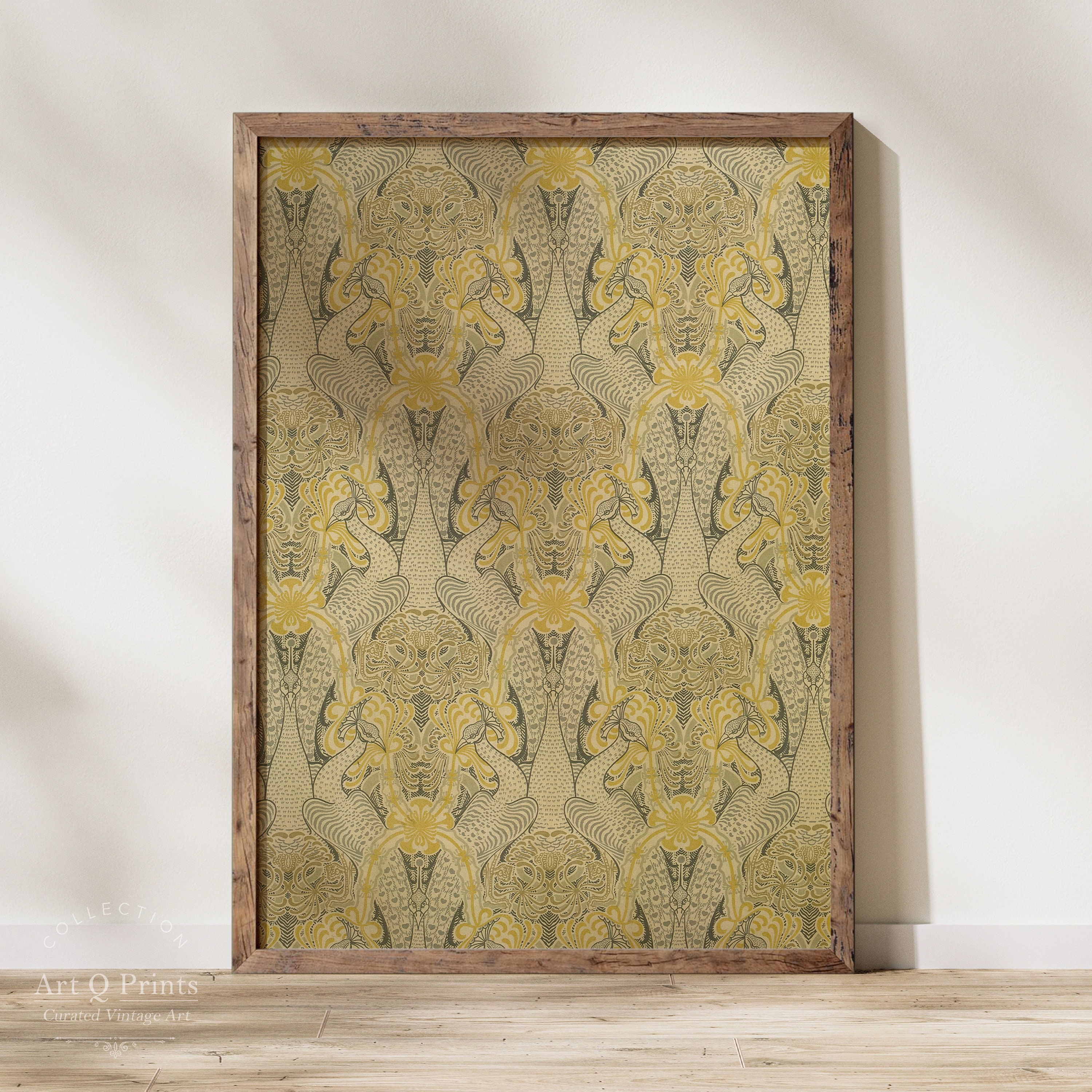 Set of 3 Patterns Prints, Mustard Color Aesthetic, Living Room Decor ...
