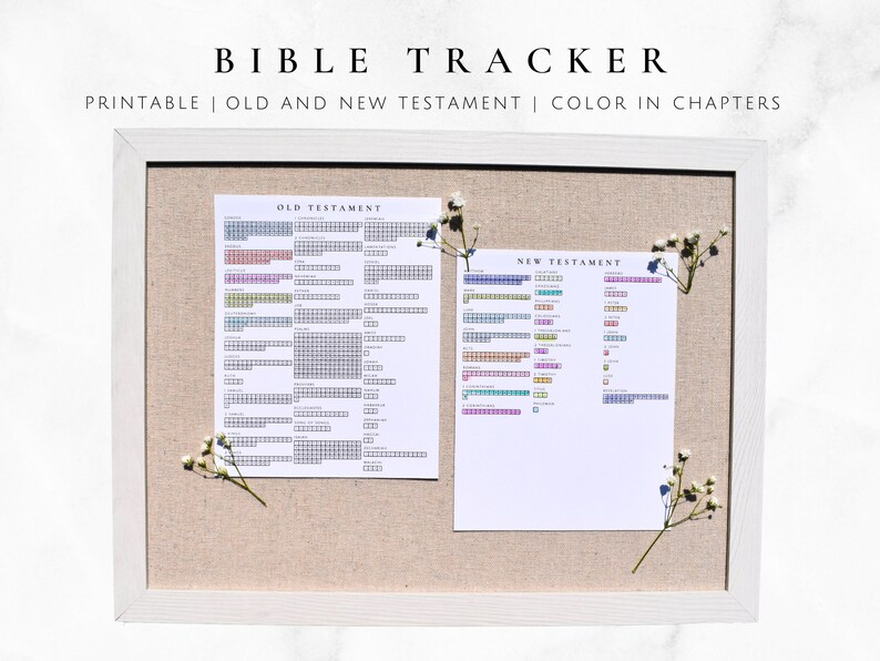 Printable Bible Reading Tracker - Color in Chapters as You Read - Old ...