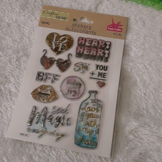 10pc 3D BFF Love Stickers Scrapbooking Embellishments | Etsy
