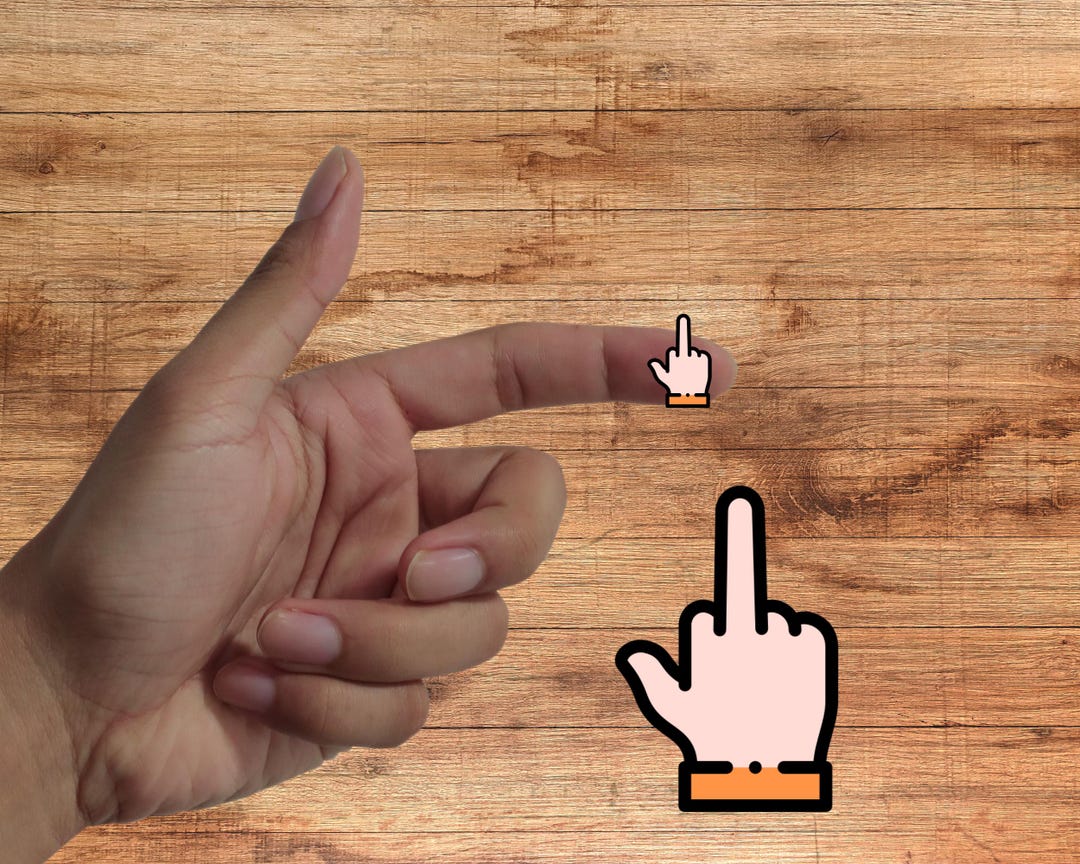 Mini Tiny Middle Finger Sticker, Badge Laptop Tumbler Decal - Etsy