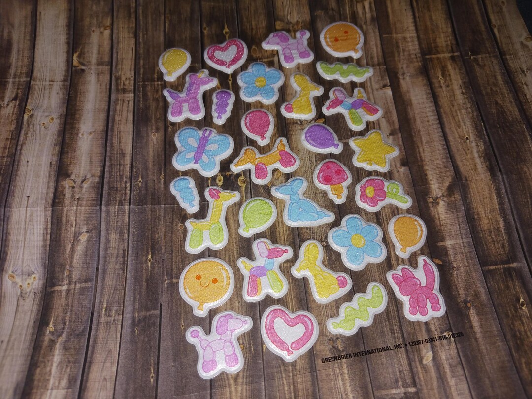3D Puffy Textured Balloon Animal Stickers, Scrapbooking Embellishments ...