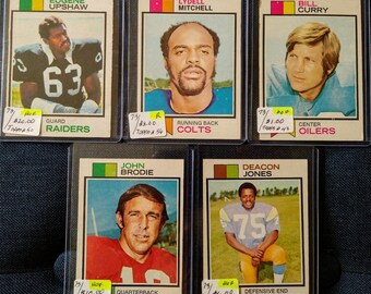 1973 Football Cards - Etsy