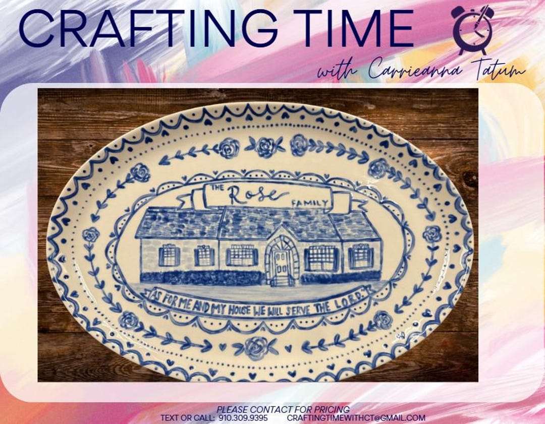 Hand Painted Platter or Plate - Etsy
