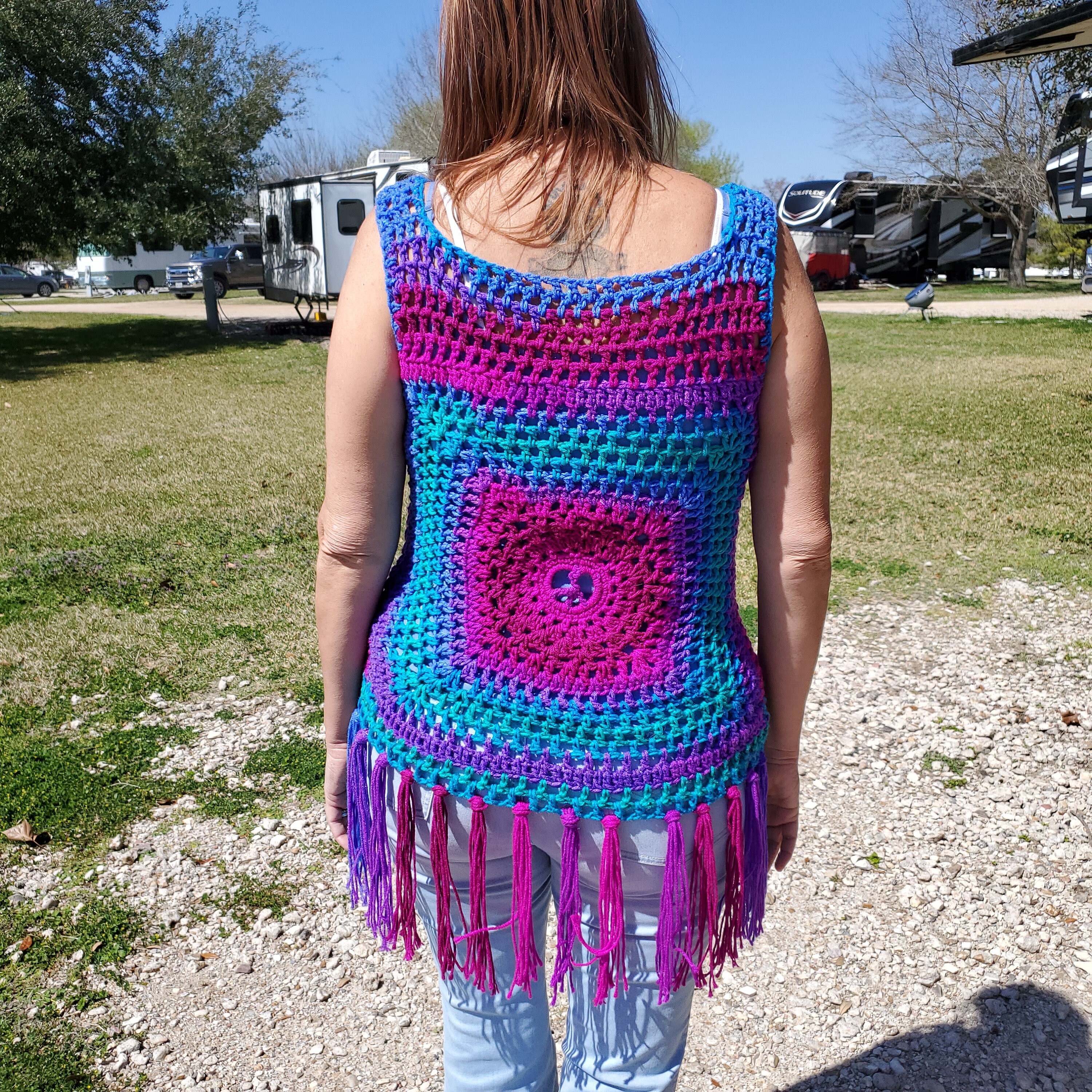 Peaceful Creations Peace Sign Vest - Handmade Peaceful Creations 4U - Etsy