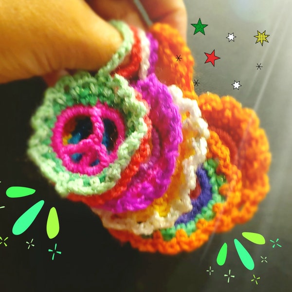 Crochet Peace Sign - Etsy