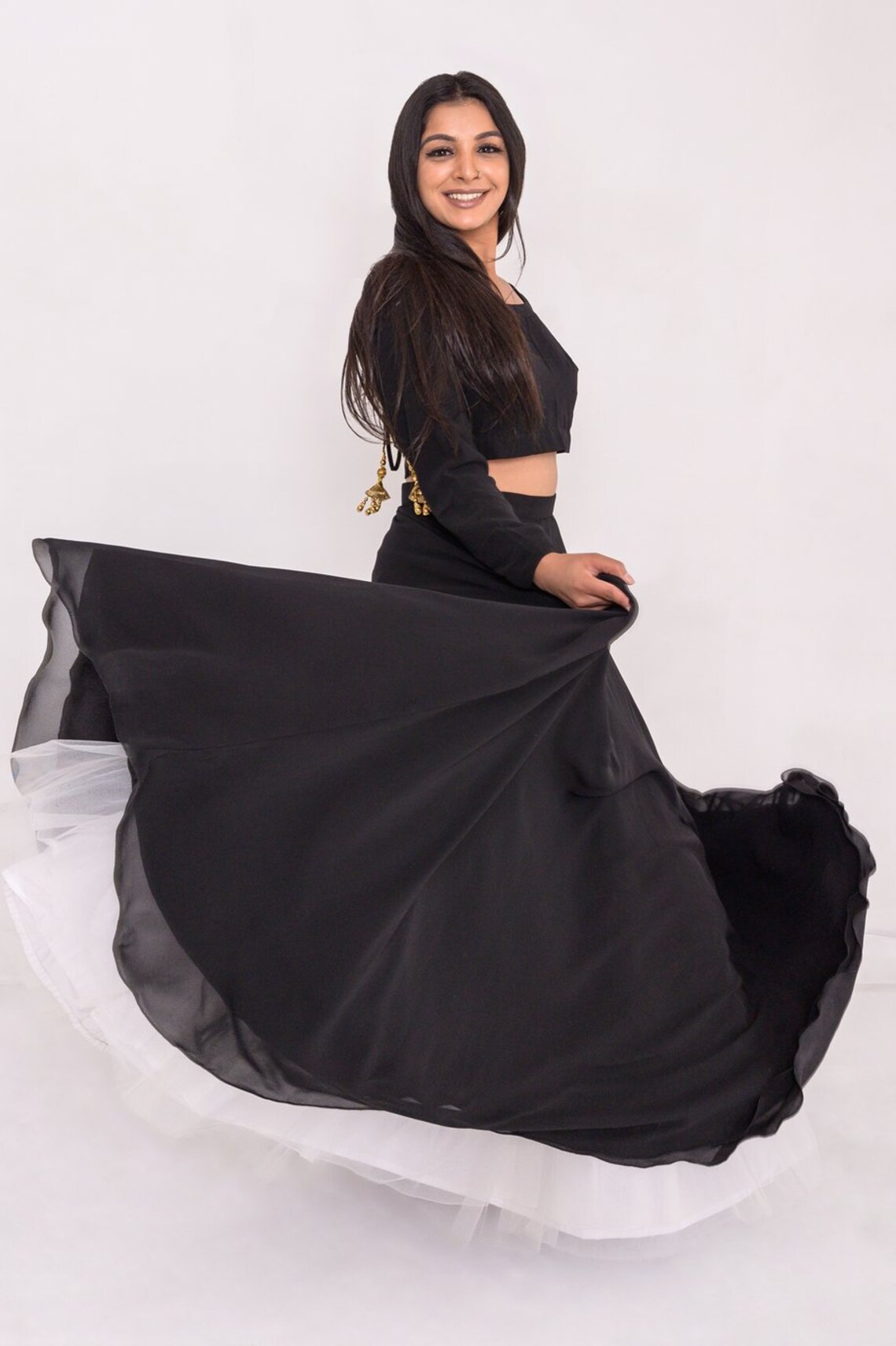 Isha Lehenga Set | Black Lehenga Set With Dupatta | South Asian ...