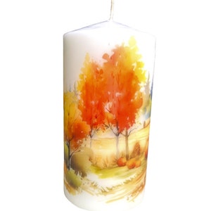 Autumn Farm Pillar Candle - Etsy