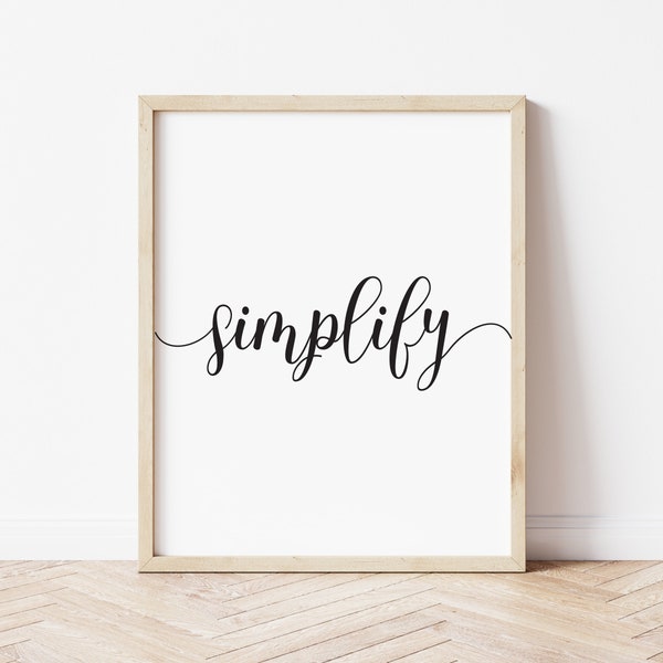 Simplify Sign - Etsy