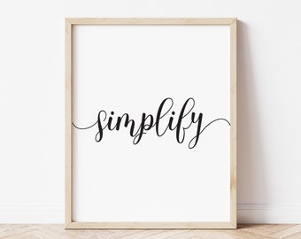 Simplify Wall Art - Etsy