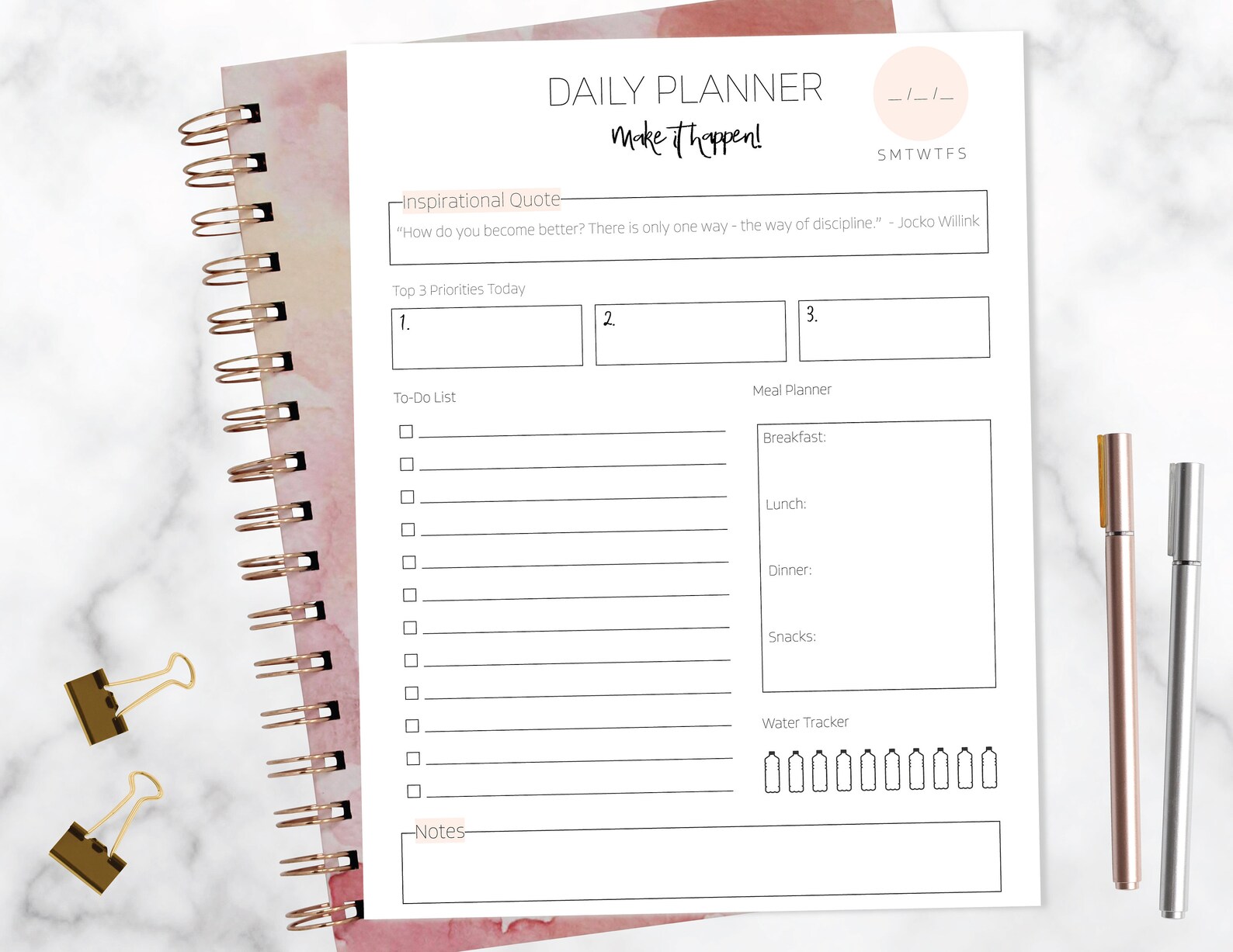 Printable Daily Planner Day Planner Daily Schedule to Do - Etsy