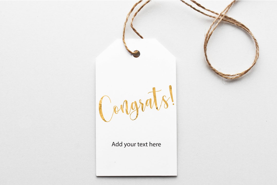 Editable and Printable Congrats Gift Tags Congrats Gift Tags | Etsy