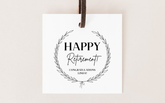 Happy Retirement Tag Retirement Gift Tag Retirement Tags - Etsy