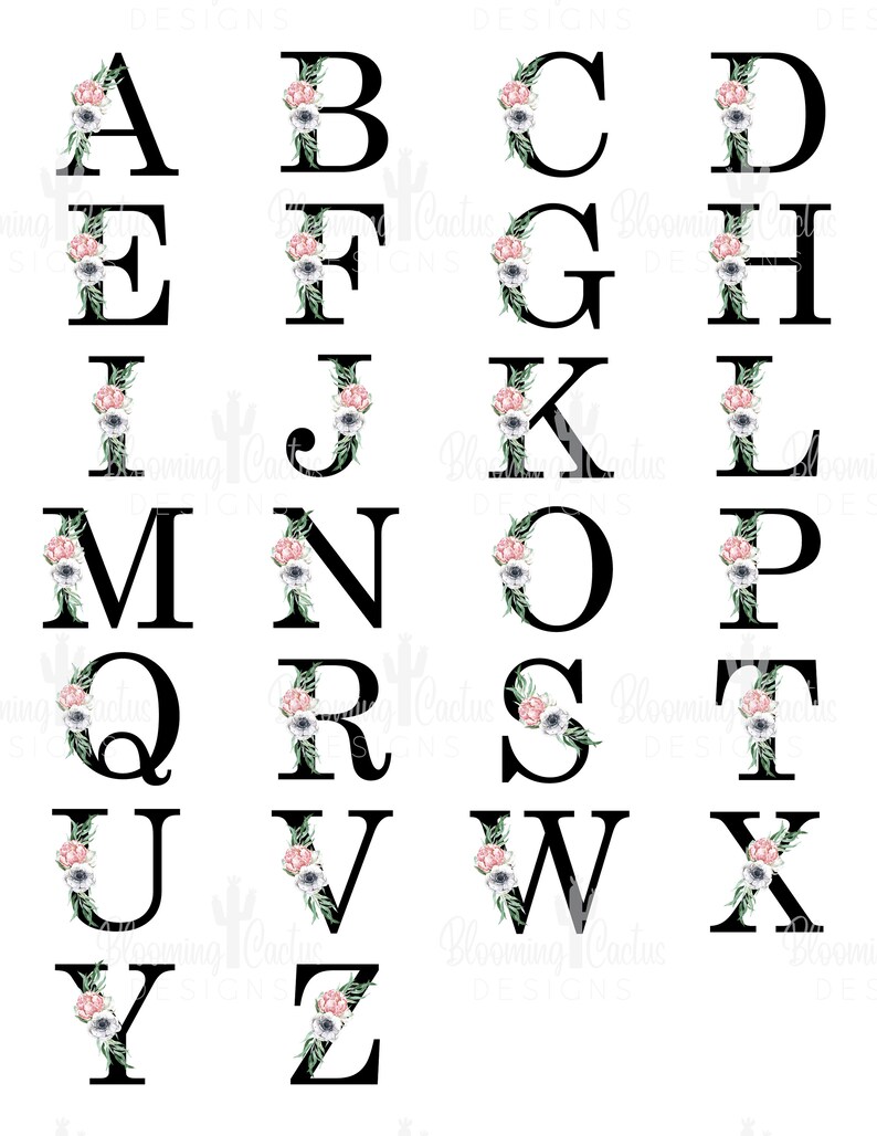 Printable & Editable Floral Letter Stationery Set - Etsy