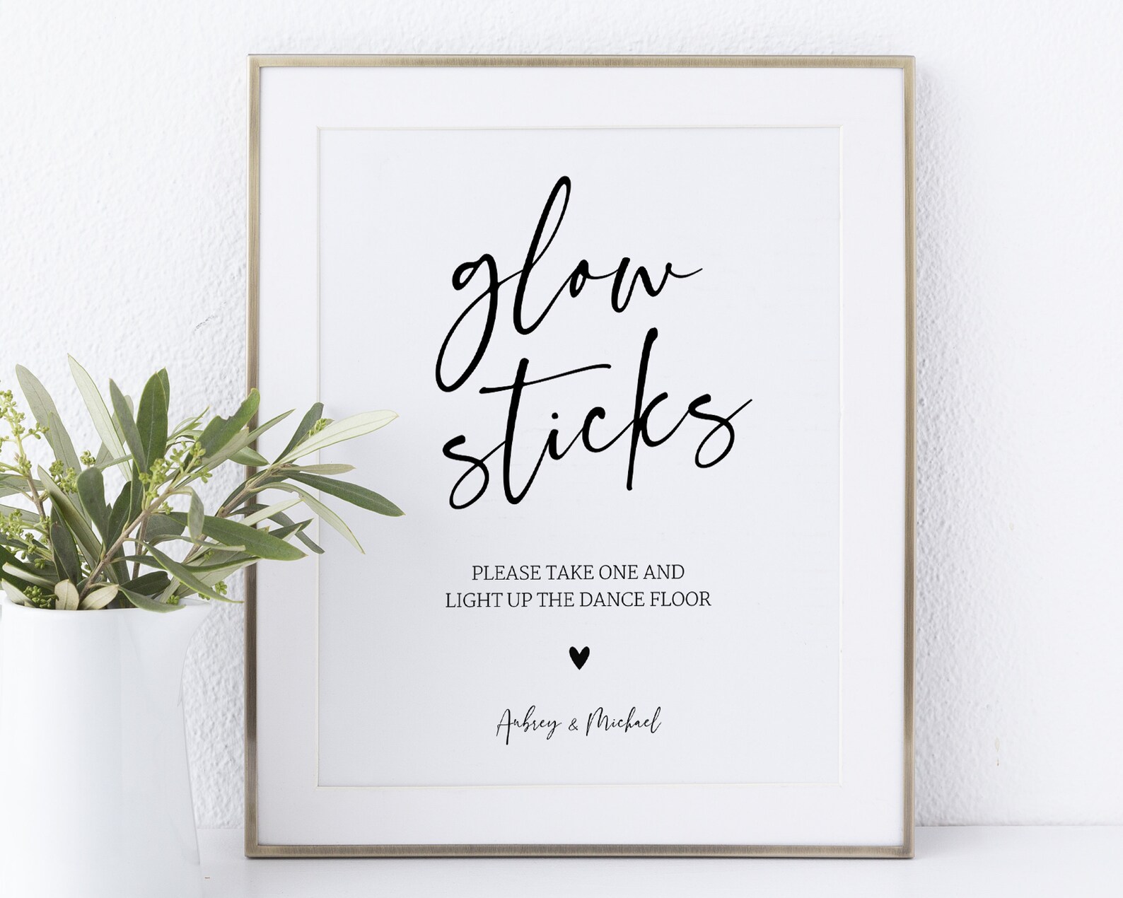 Glow Sticks Wedding Sign Light up the Dance Floor Sign 5x7 | Etsy