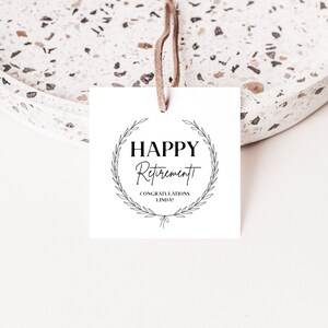 Happy Retirement Tag • Retirement Gift Tag • Retirement Tags • Happy ...