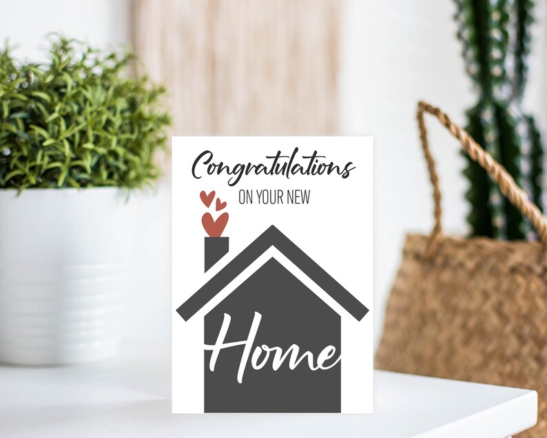 Congratulations New Home Printable Greeting Card - Etsy