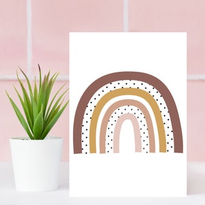 Boho Rainbow Greeting Card Boho Rainbow Card Printable Rainbow Card ...