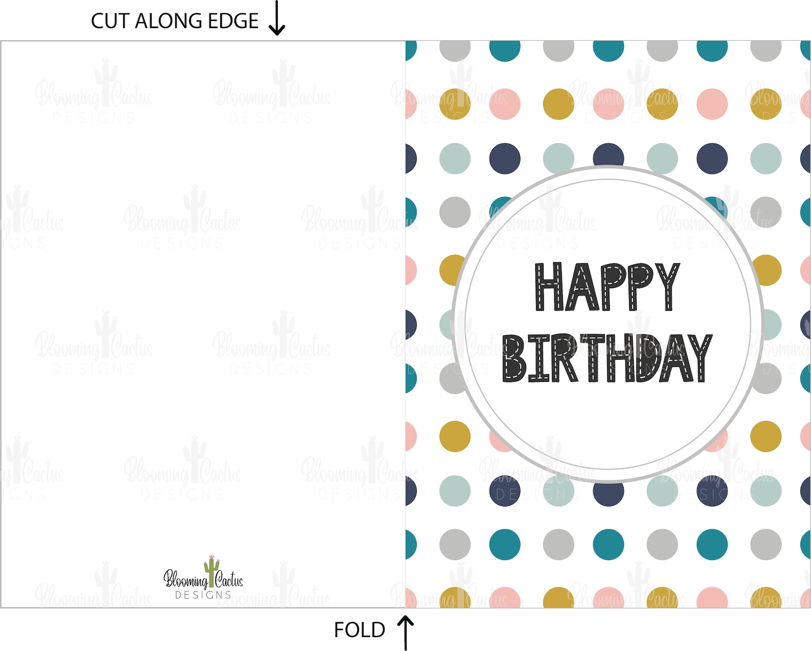 Printable Happy Birthday Greeting Card Birthday Card - Etsy