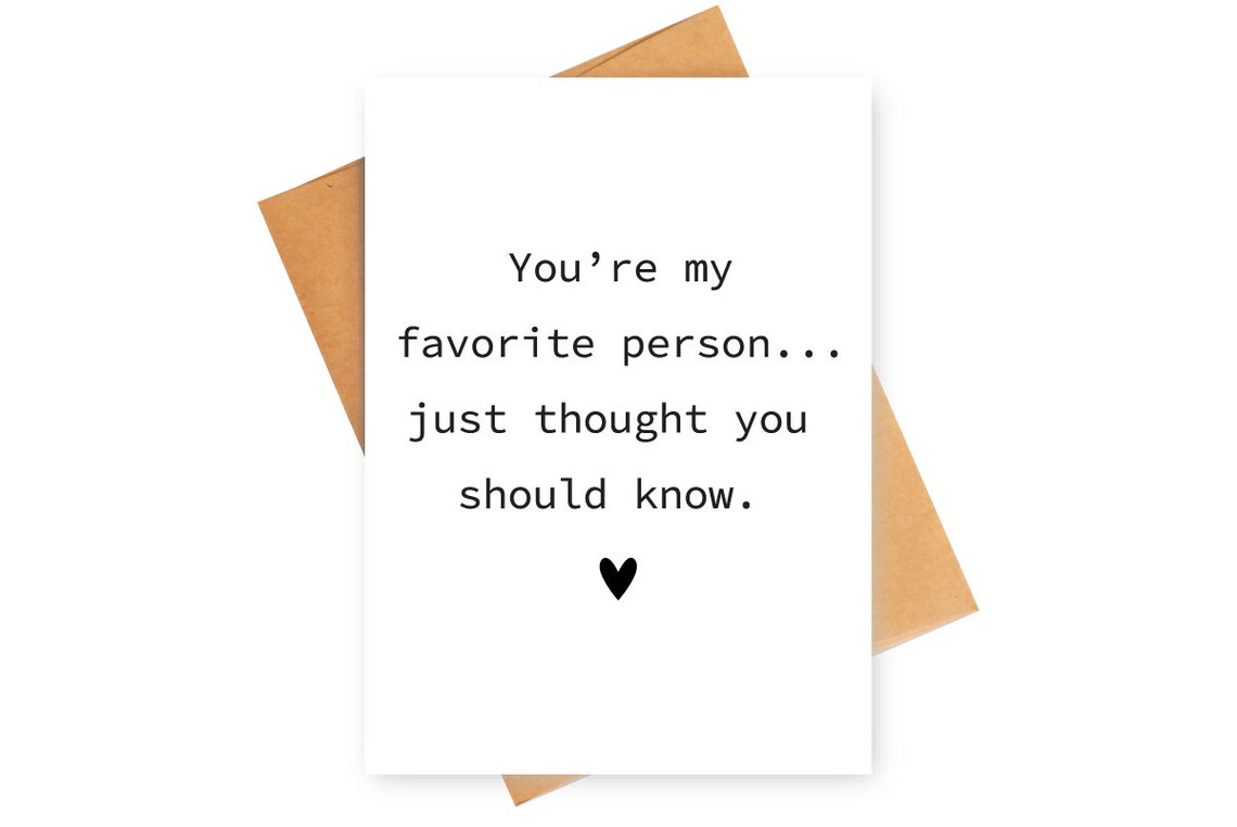 Printable You're My Favorite Person Greeting Card - Etsy