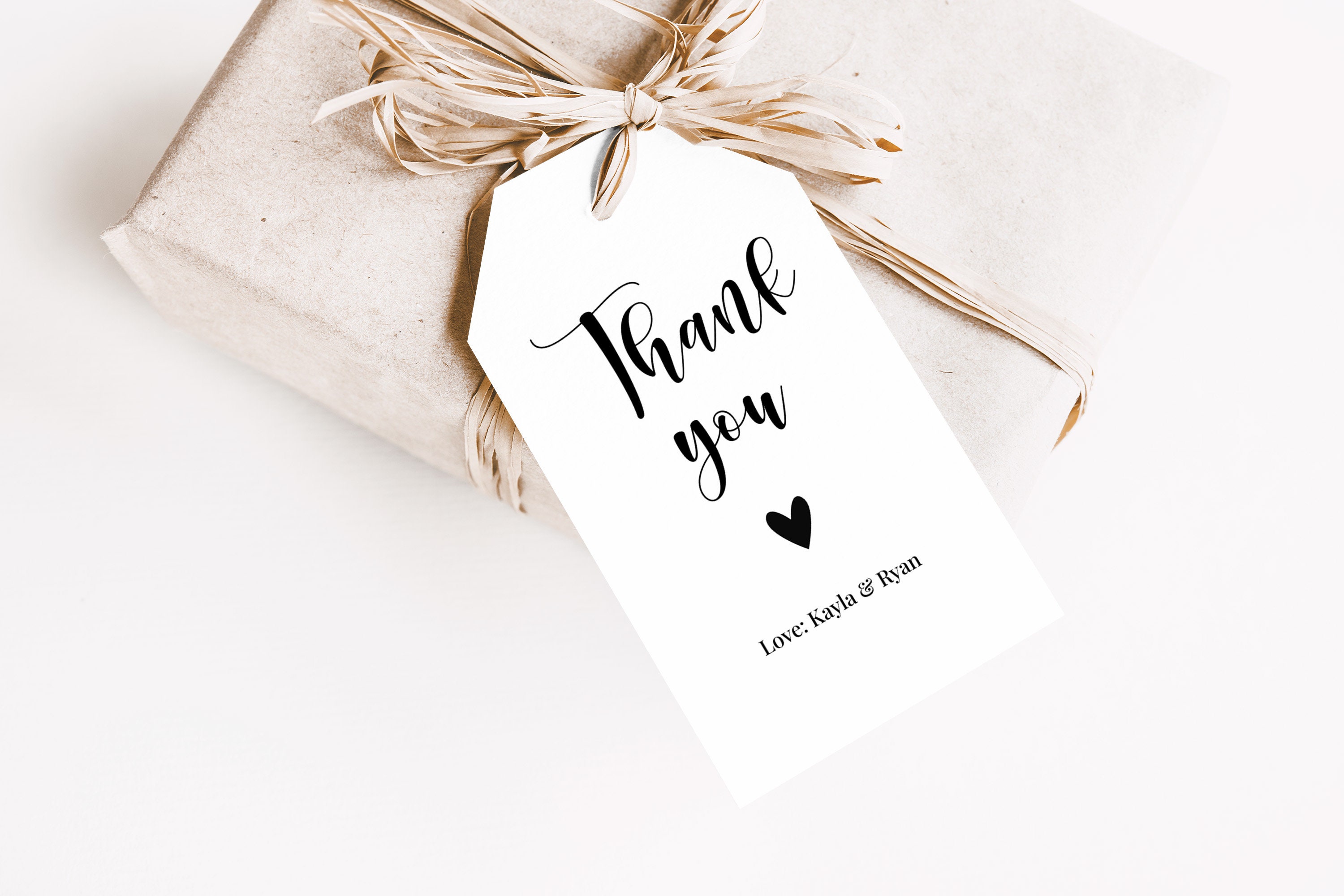 Printable Thank You Gift Tags Editable Thank You Tags - Etsy