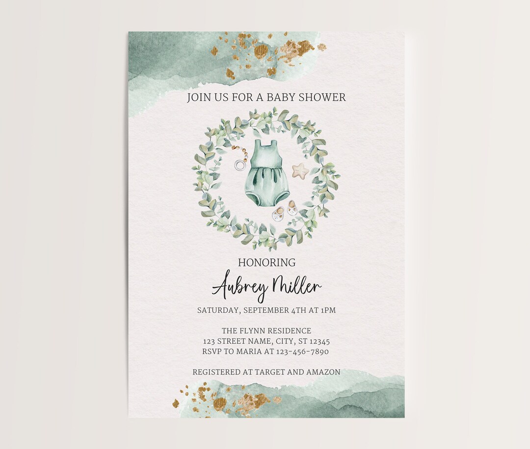 Baby Shower Invitation Editable Baby Shower Invitation - Etsy