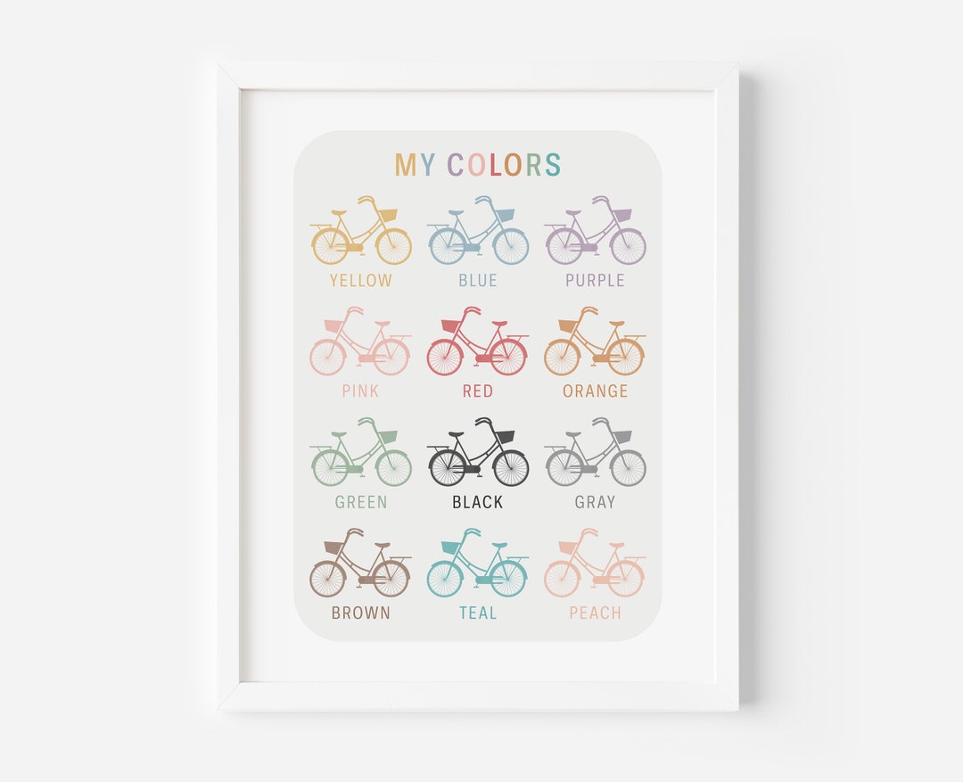 Colors Poster • Colors Wall Art • Printable Educational Wall Art • Kids ...