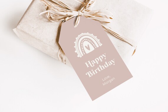 Rainbow Happy Birthday Gift Tag Happy Birthday Gift Tag - Etsy