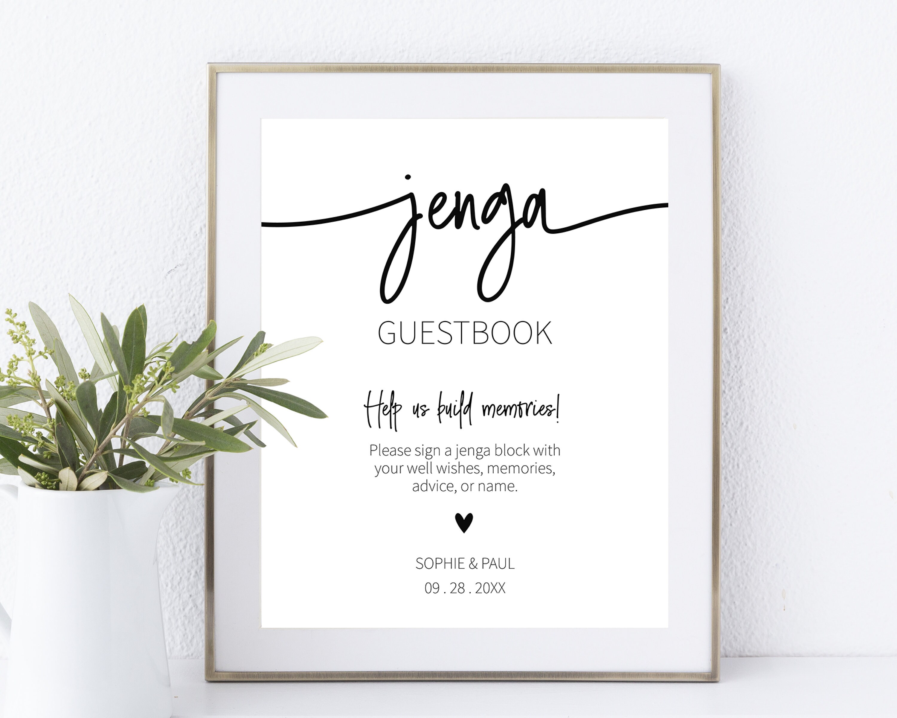 Wedding Jenga Guestbook Sign Jenga Guestbook Sign - Etsy