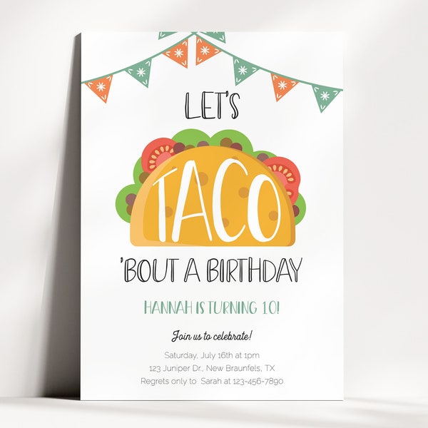 Taco Invitation - Etsy
