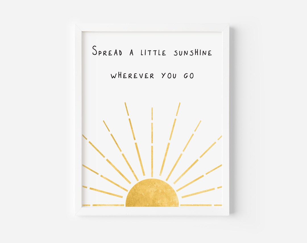 Printable Sun Wall Art • Inspirational Quote Wall Art • Rising Sun ...