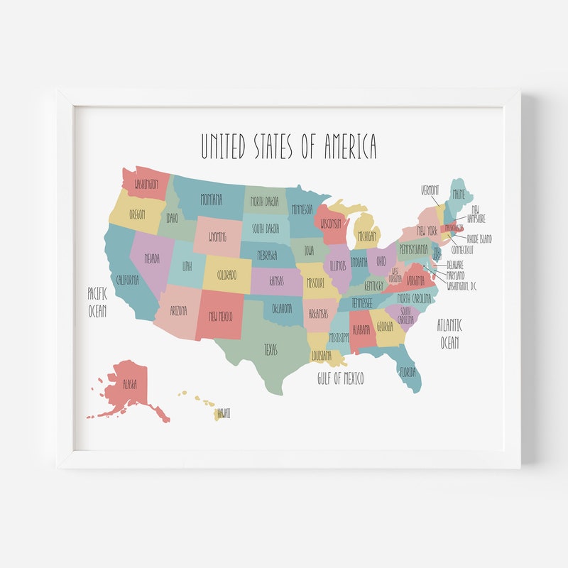 Colorful Map - Etsy