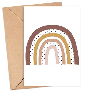 Boho Rainbow Greeting Card Boho Rainbow Card Printable Rainbow Card ...