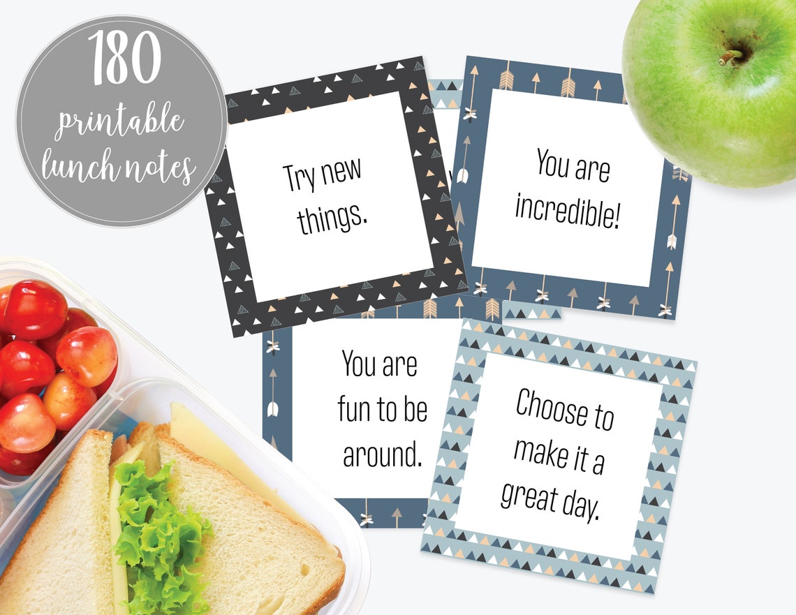 180 Printable Lunch Box Notes Lunch Box Notes for Kids - Etsy