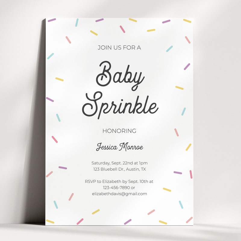 Sprinkle Invitations - Etsy