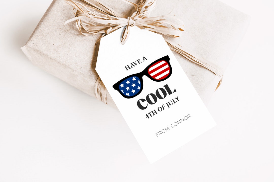 Printable 4th of July Tag • Have a Cool 4th of July Tag • Sunglasses ...