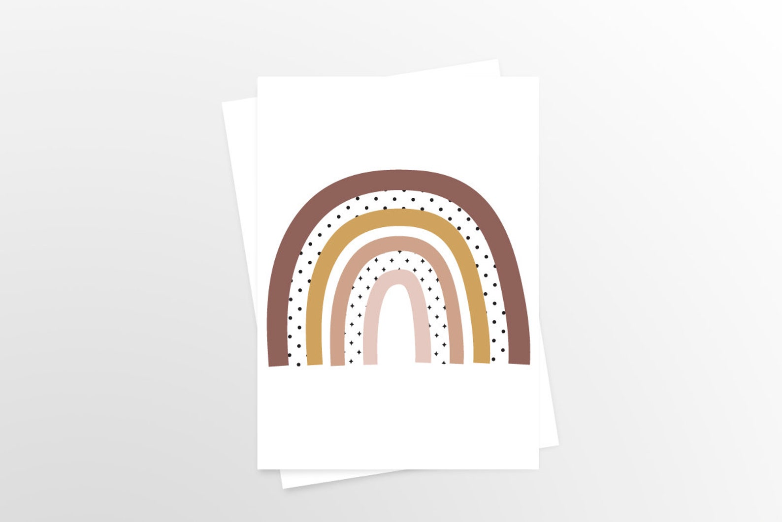 Boho Rainbow Greeting Card Boho Rainbow Card Printable - Etsy