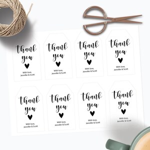 Printable Thank You Gift Tags Editable Thank You Tags | Etsy