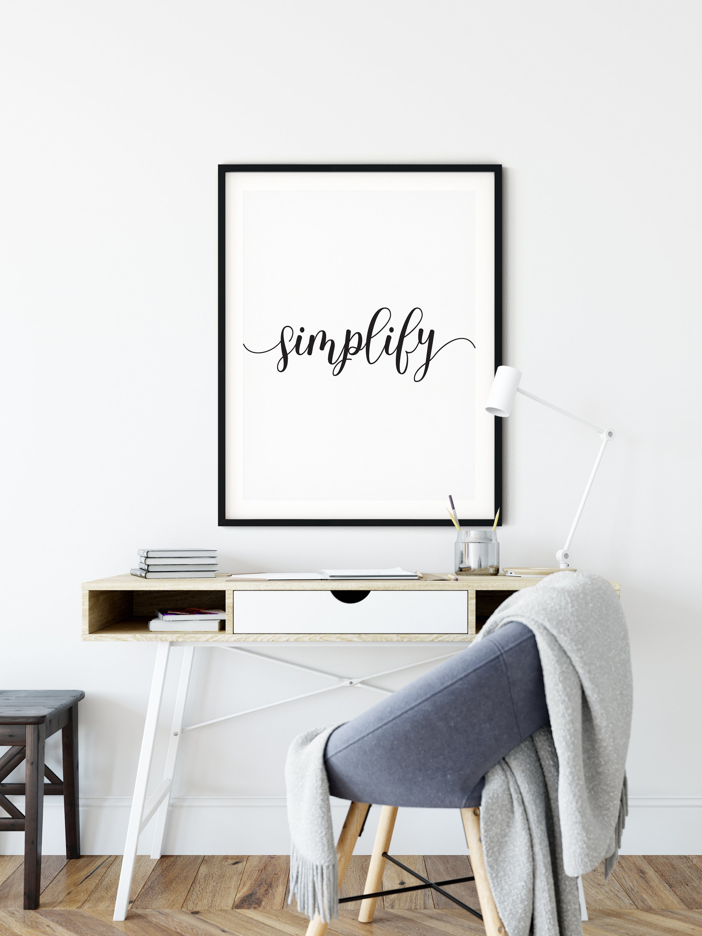 Simplify Printable Wall Art Simplify Sign Word Wall Art | Etsy
