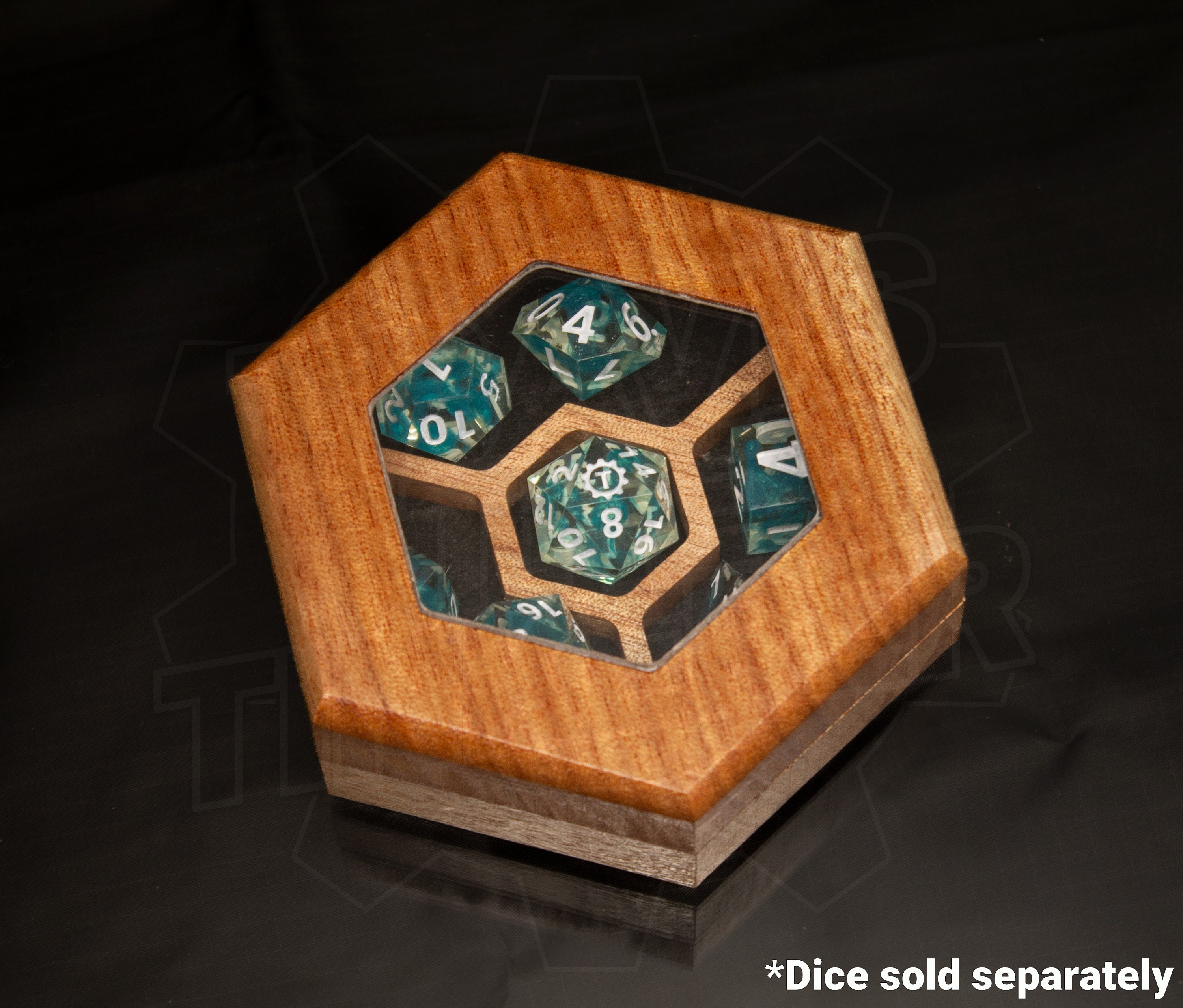 Windowed Hex Dice Box Okoume - Etsy