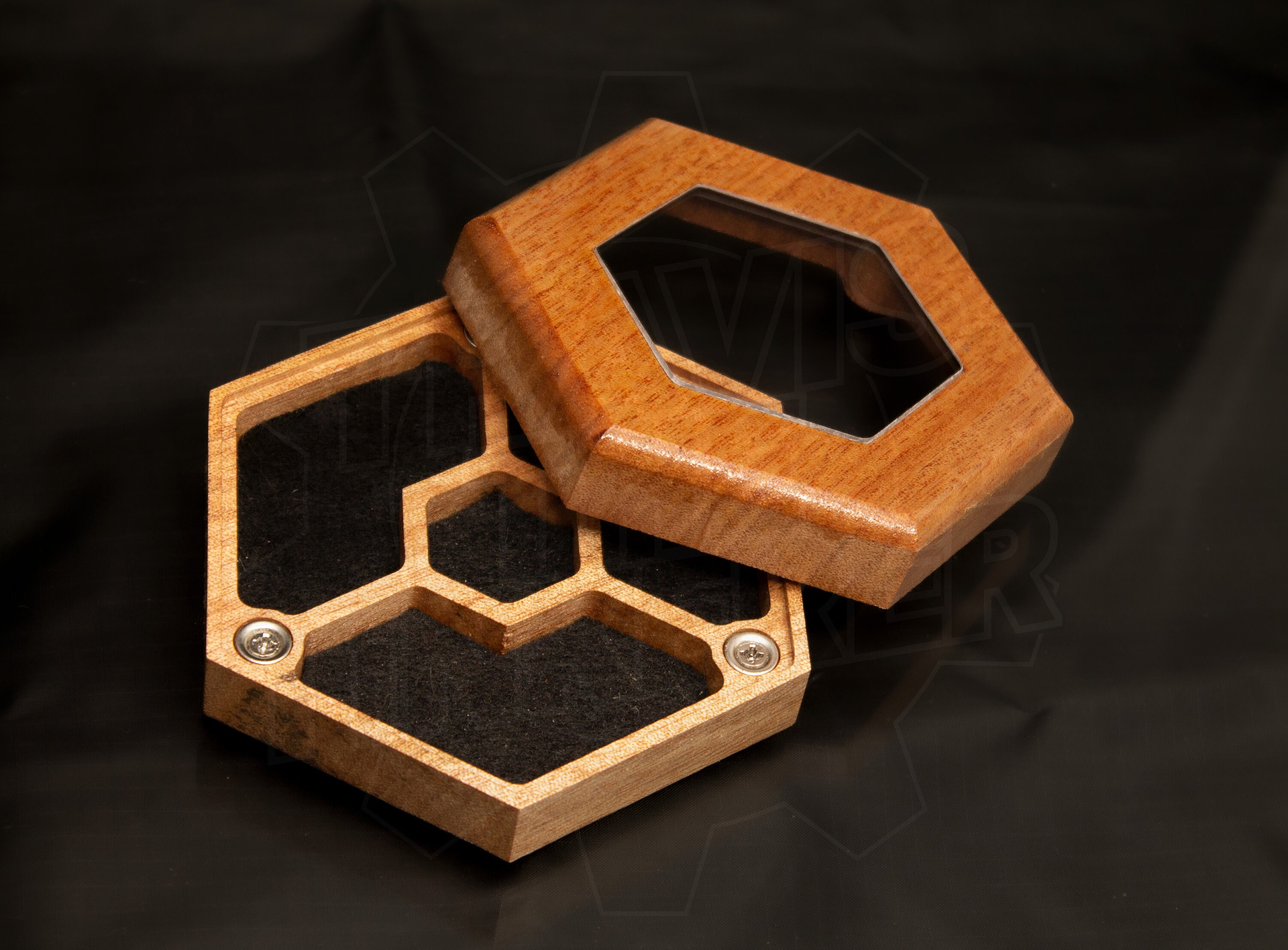 Windowed Hex Dice Box Okoume - Etsy