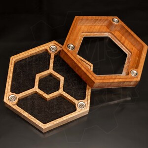 Windowed Hex Dice Box - Okoume - Etsy