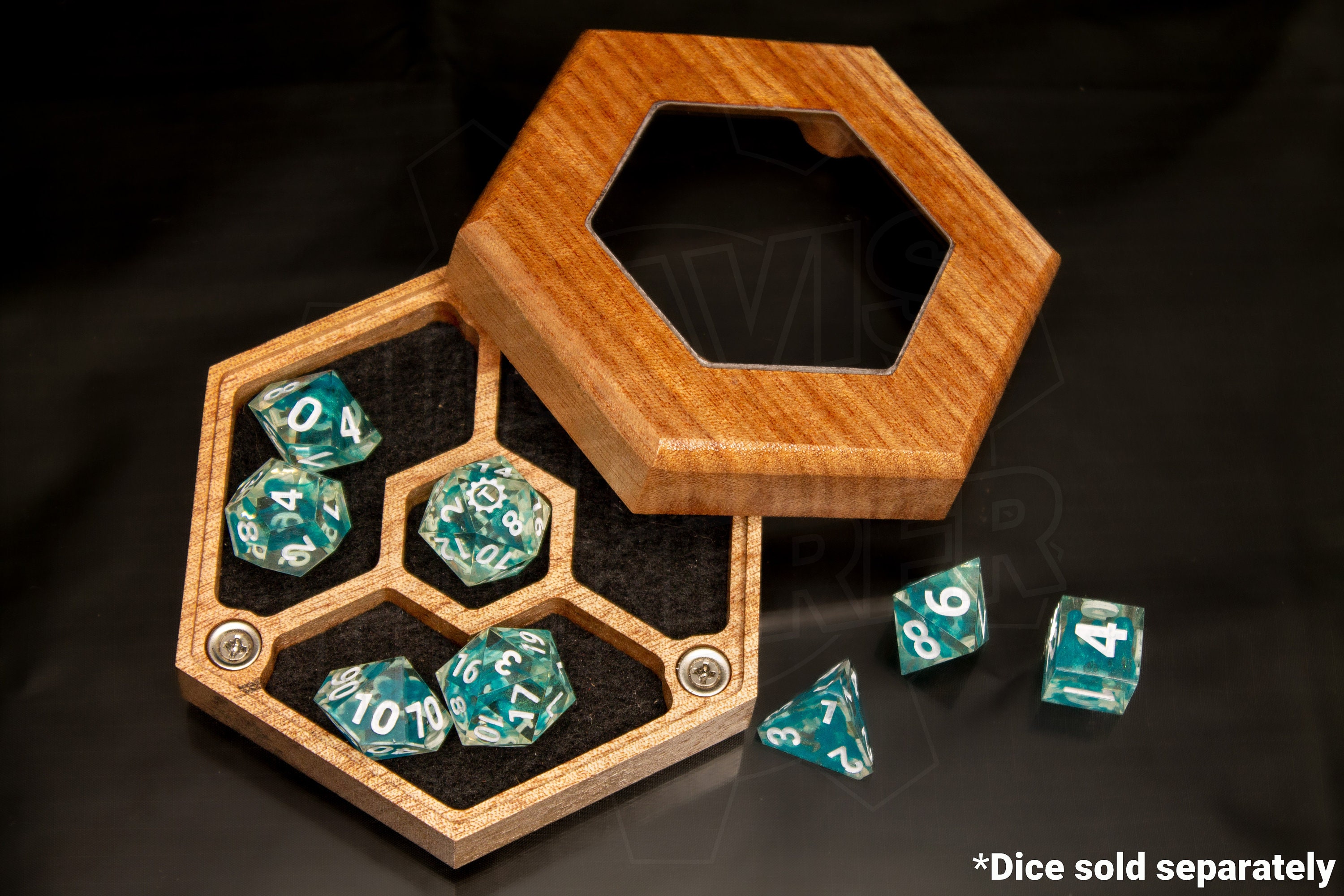 Windowed Hex Dice Box Okoume - Etsy