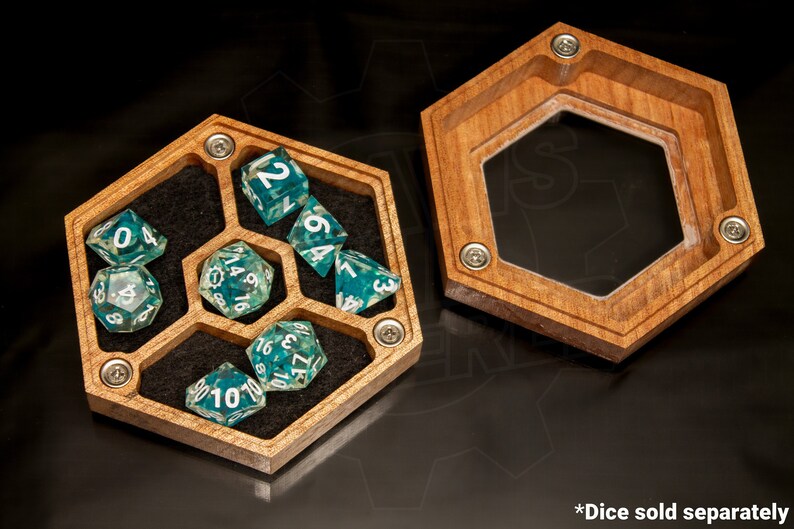 Windowed Hex Dice Box Okoume - Etsy