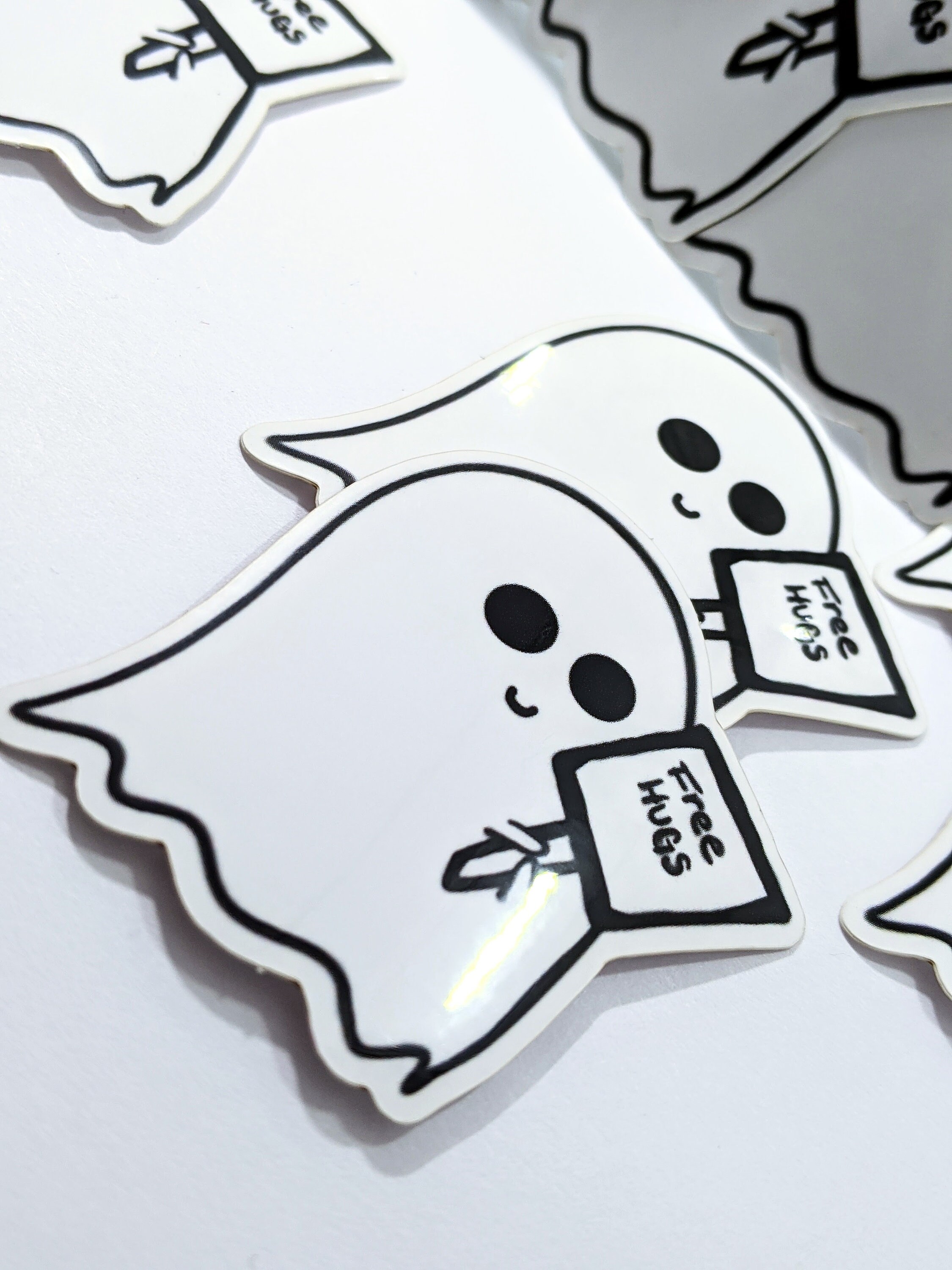 Free Hugs Ghost Sticker / Stickers / Bumper Sticker / Laptop | Etsy