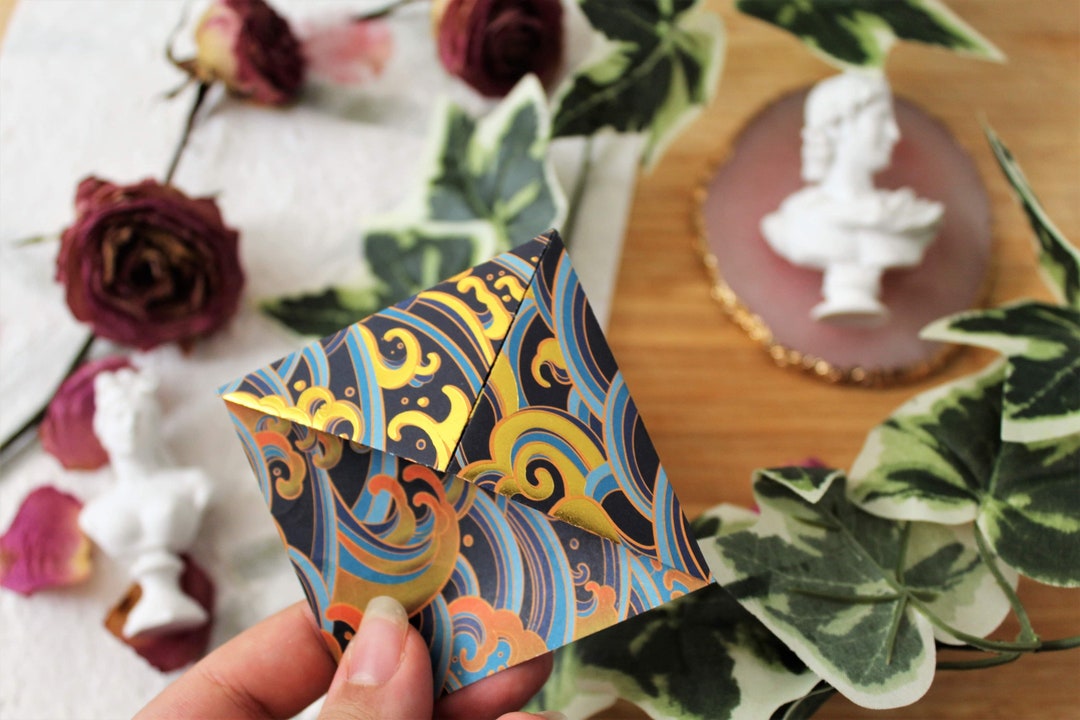 Gold Japanese Origami Bookmark, Handmade Reader Gift - Etsy