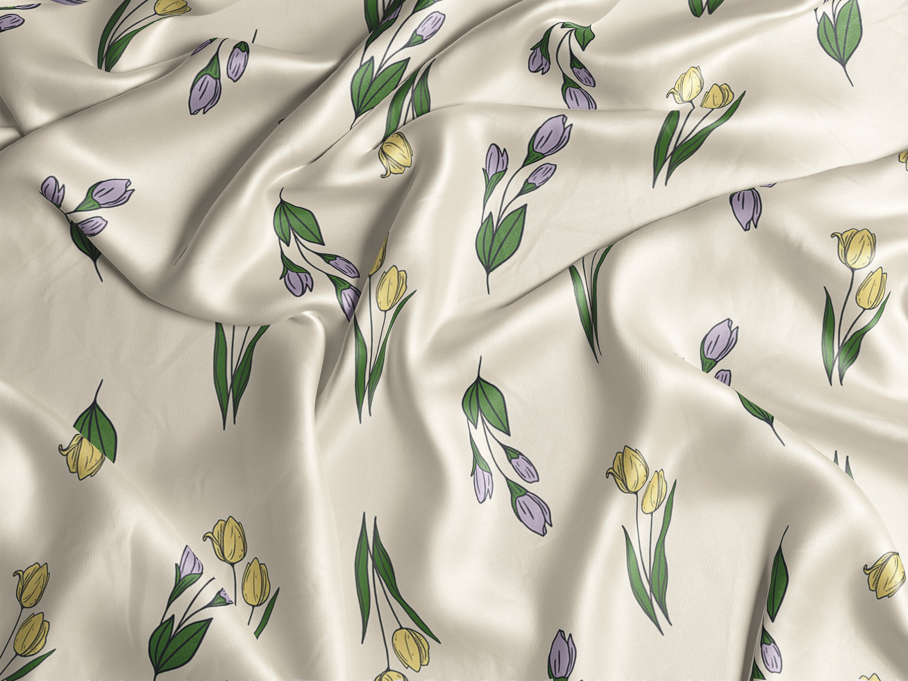 Tulip Surface Pattern, Spring Seamless Pattern, Flower Pattern, Tulip ...