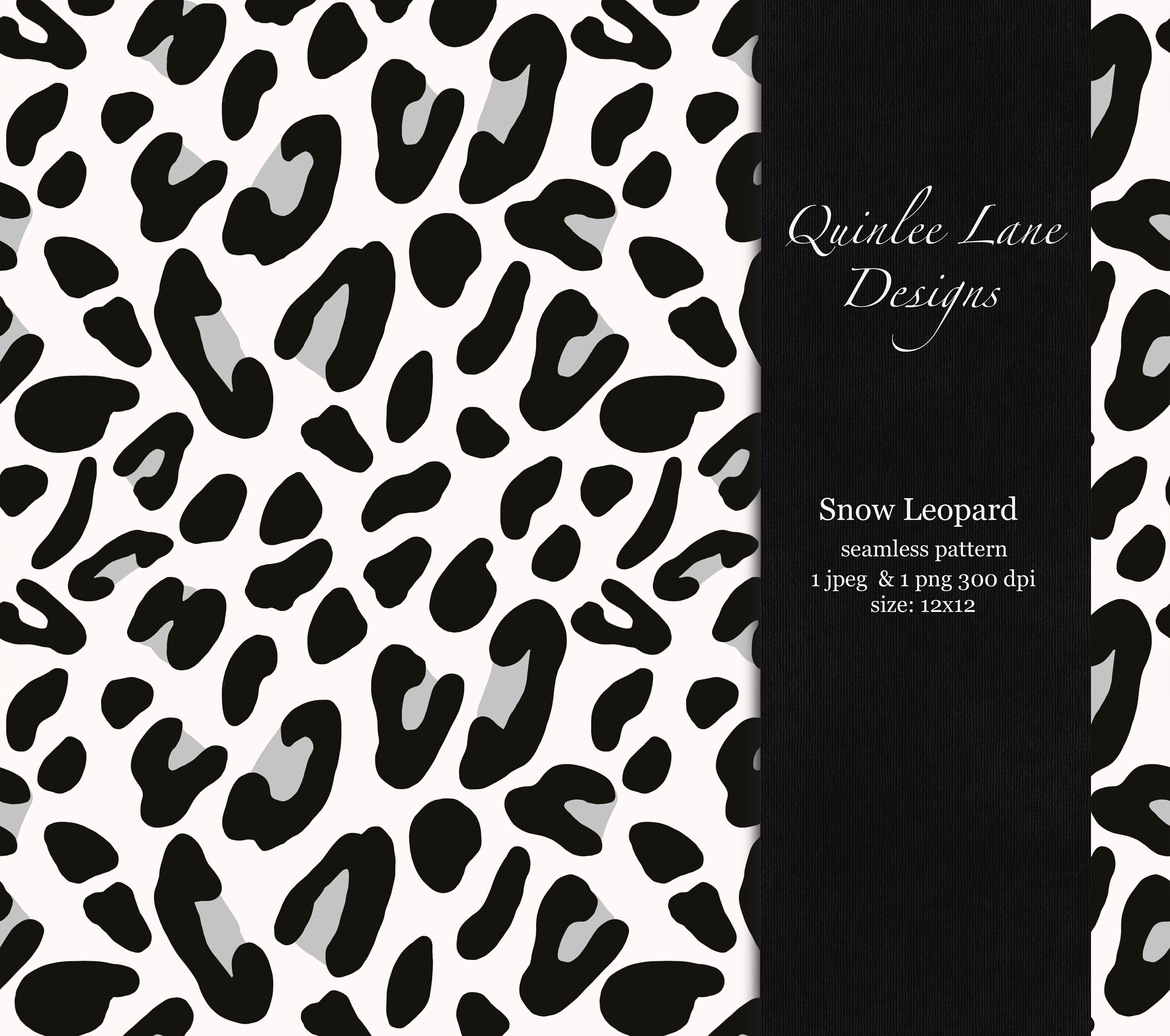 Snow Leopard Print Seamless Pattern Animal Skin Digital - Etsy