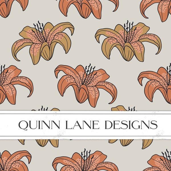 Tiger Lily Fabric - Etsy