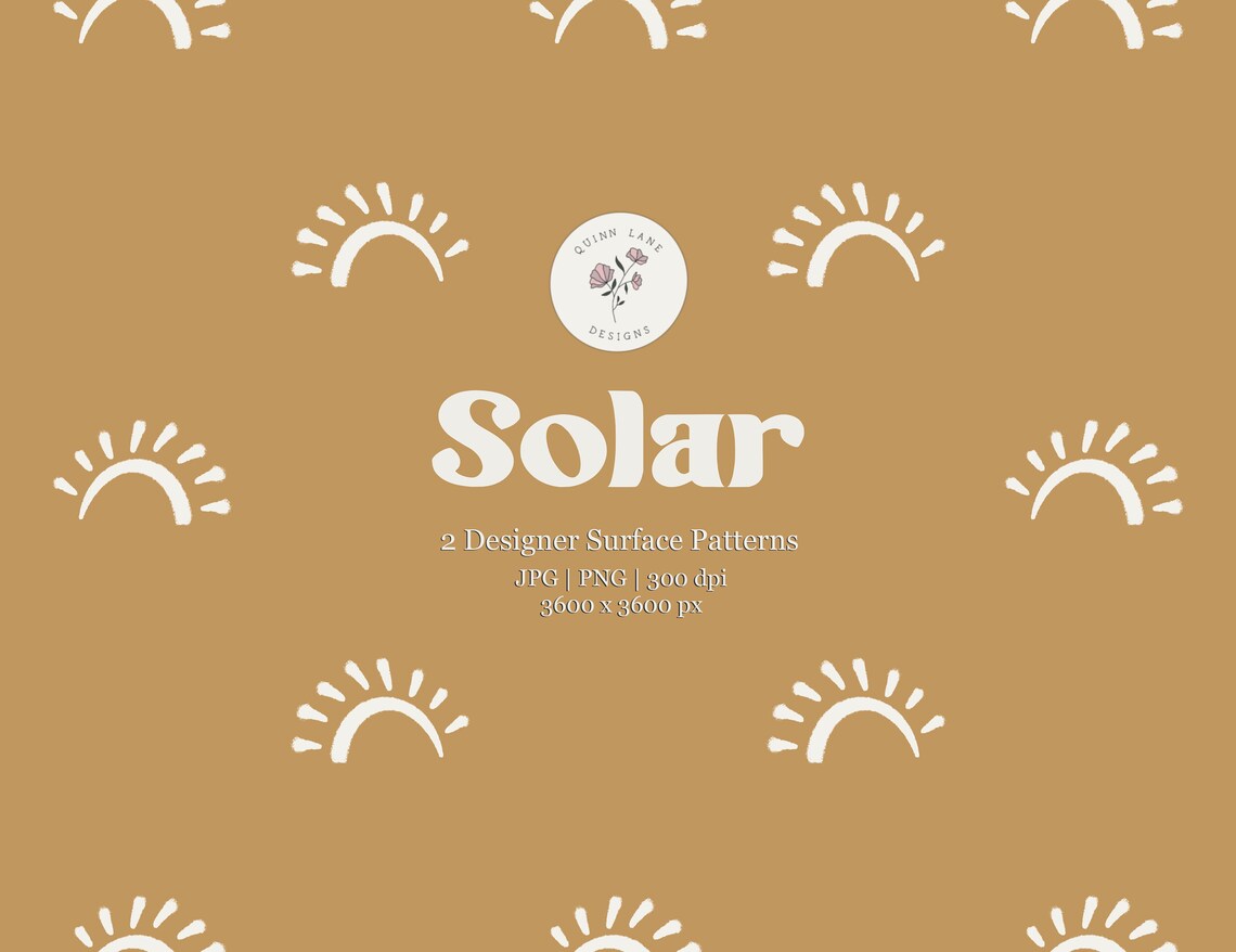 Boho Solar Surface Pattern Sun Seamless Pattern Minimalist - Etsy